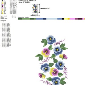 Pansies 3D Flowers Set Machine Embroidery Designs Digital Embroidery ...