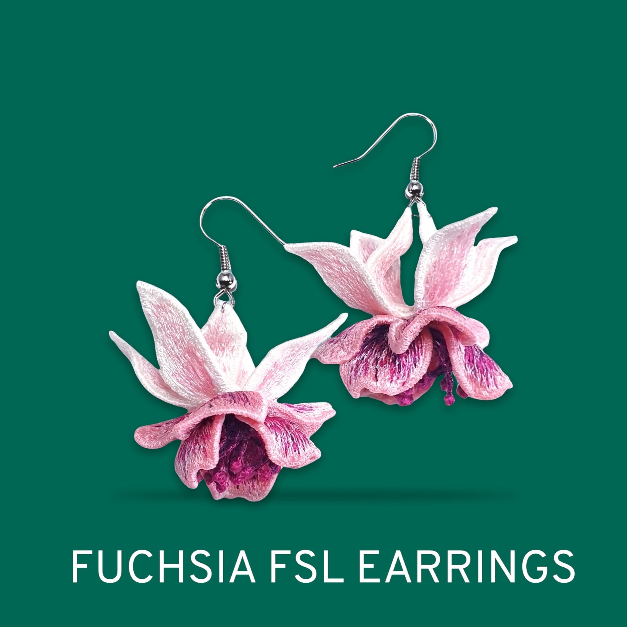 Fuchsia FSL Machine Embroidery Designs Free Standing Lace - Etsy