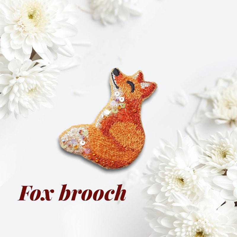 Fox Brooch - Etsy