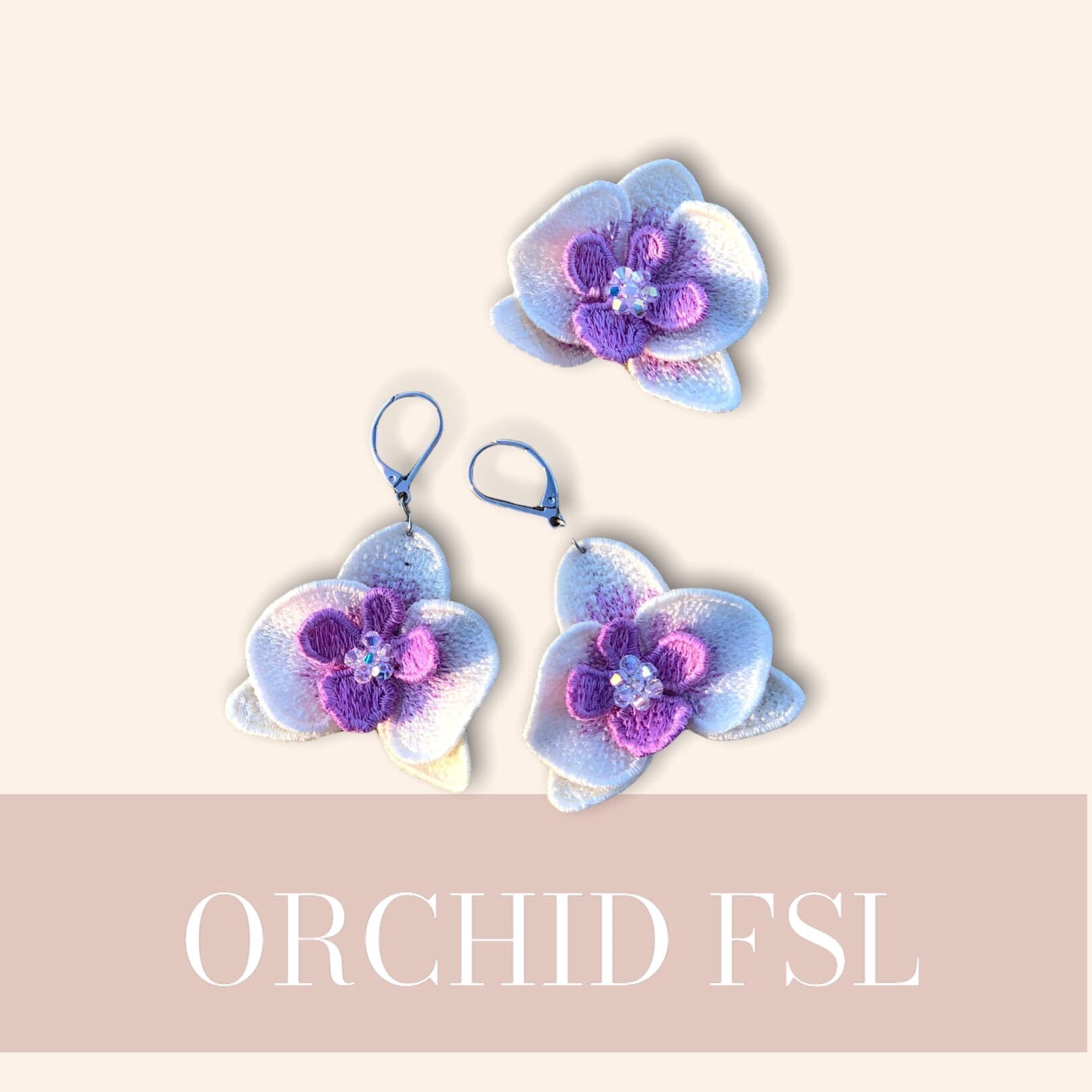 Orchid FSL Machine Embroidery Designs Free Standing Lace - Etsy