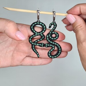 Machine Embroidery Design of Snake Earrings FSL - Etsy