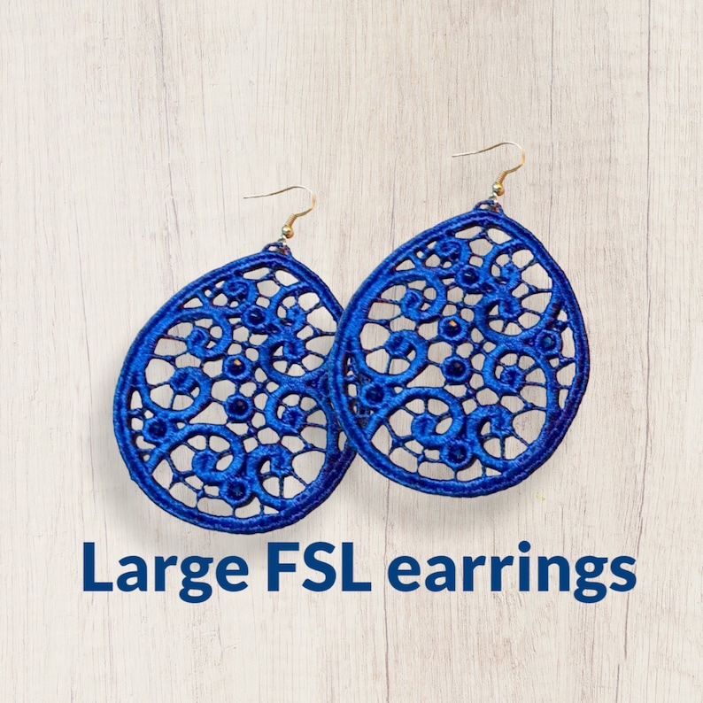 Lage Free Standing Lace Earrings Machine Embroidery Design FSL Pattern ...