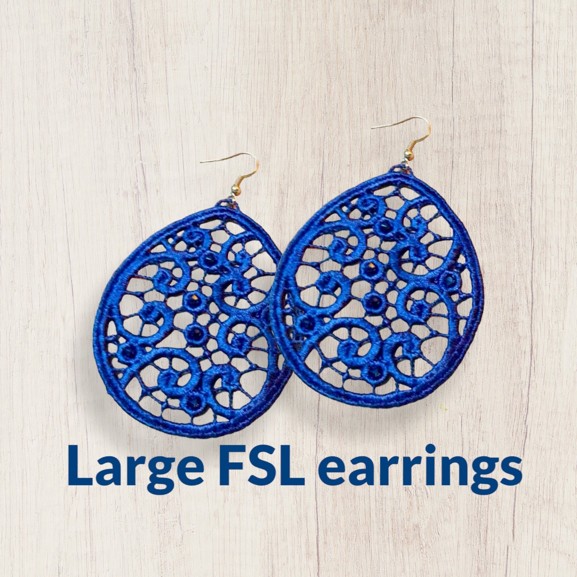 Lage Free Standing Lace Earrings Machine Embroidery Design FSL - Etsy