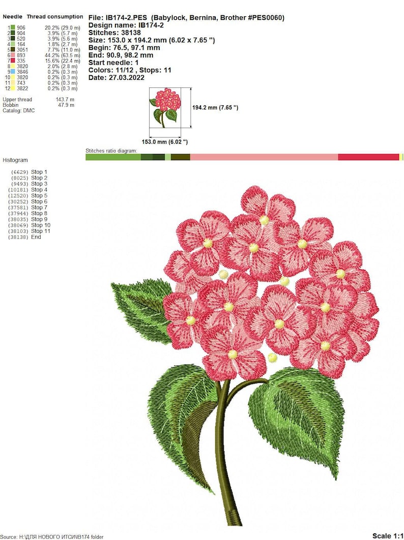 Hydrangea 3D Flowers Set Machine Embroidery Designs Digital - Etsy