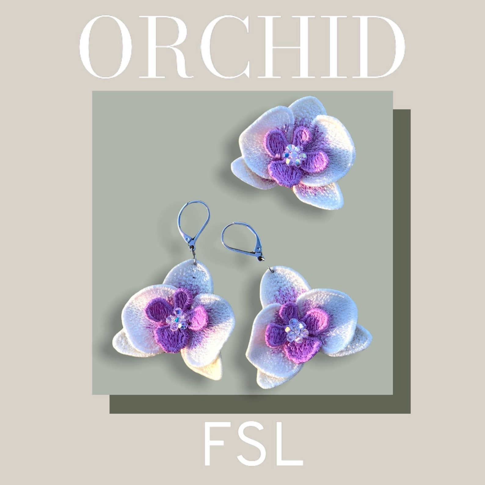 Orchid FSL Machine Embroidery Designs Free Standing Lace Embroidery ...