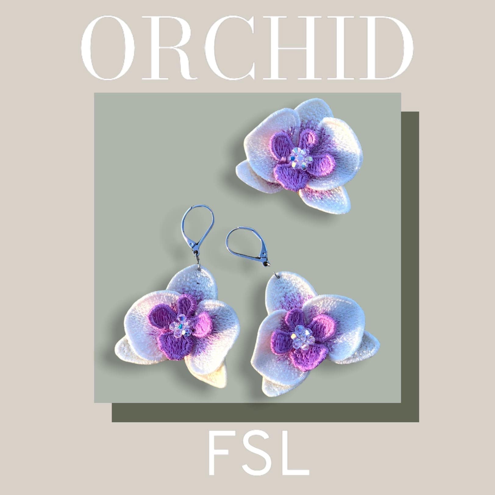 Orchid FSL Machine Embroidery Designs Free Standing Lace - Etsy