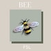Bee Brooch FSL Machine Embroidery Design Digital Embroidery Pattern ...