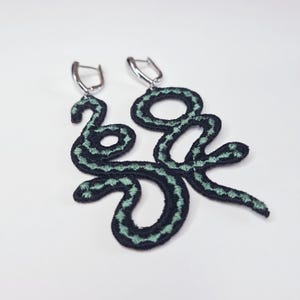 Machine Embroidery Design of Snake Earrings FSL - Etsy