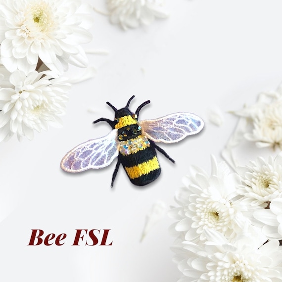 Bee Brooch FSL Machine Embroidery Design Digital Embroidery - Etsy