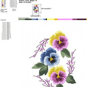 Pansies 3D Flowers Set Machine Embroidery Designs Digital Embroidery ...