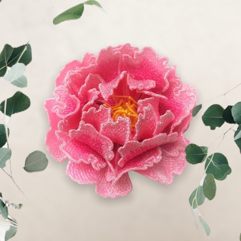 Free Standing Lace Peony Flower Digital Embroidery File Peony - Etsy