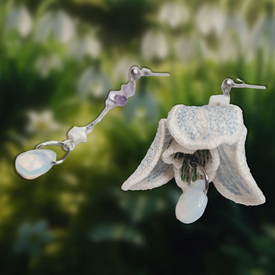 Snowdrop FSL Machine Embroidery Design for Creating Jewelry and Accessories - Etsy