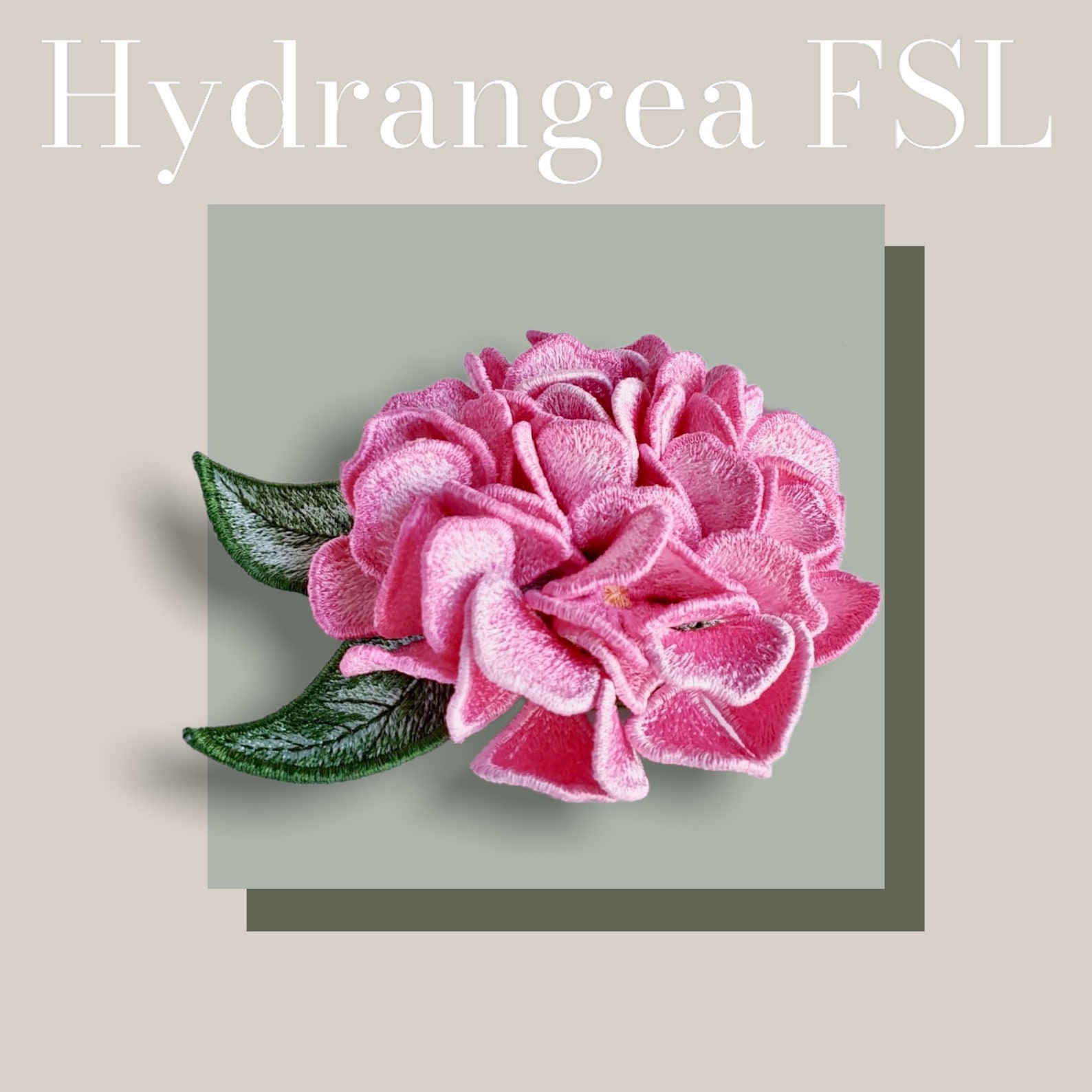 Hydrangea Flower FSL Machine Embroidery Design Digital - Etsy