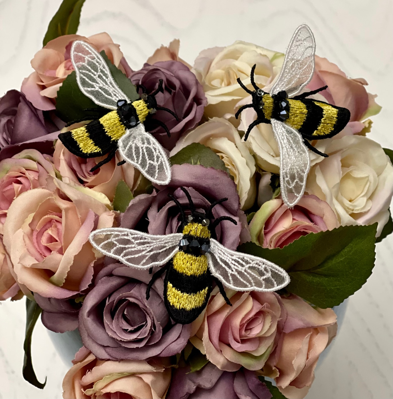 Bee Brooch FSL Machine Embroidery Design Digital Embroidery - Etsy