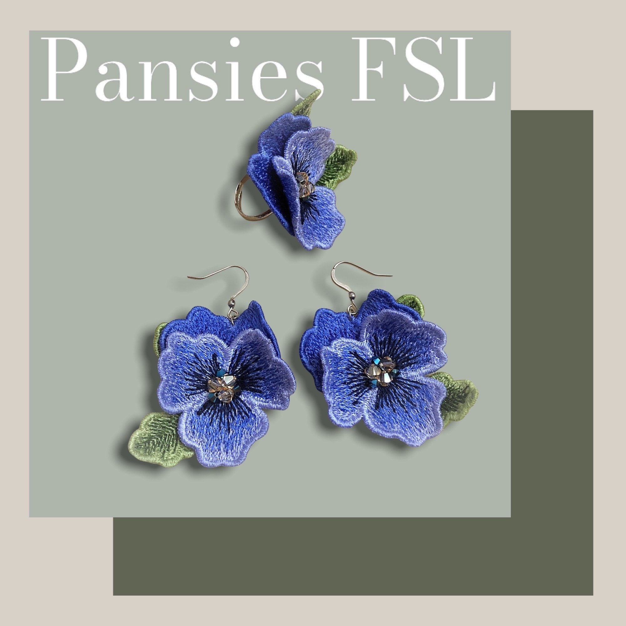 Pansies FSL Machine Embroidery Designs Free Standing Lace - Etsy