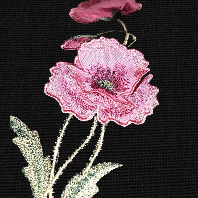 Poppy Flowerapplique 3dmachine Embroidery Design Applique - Etsy