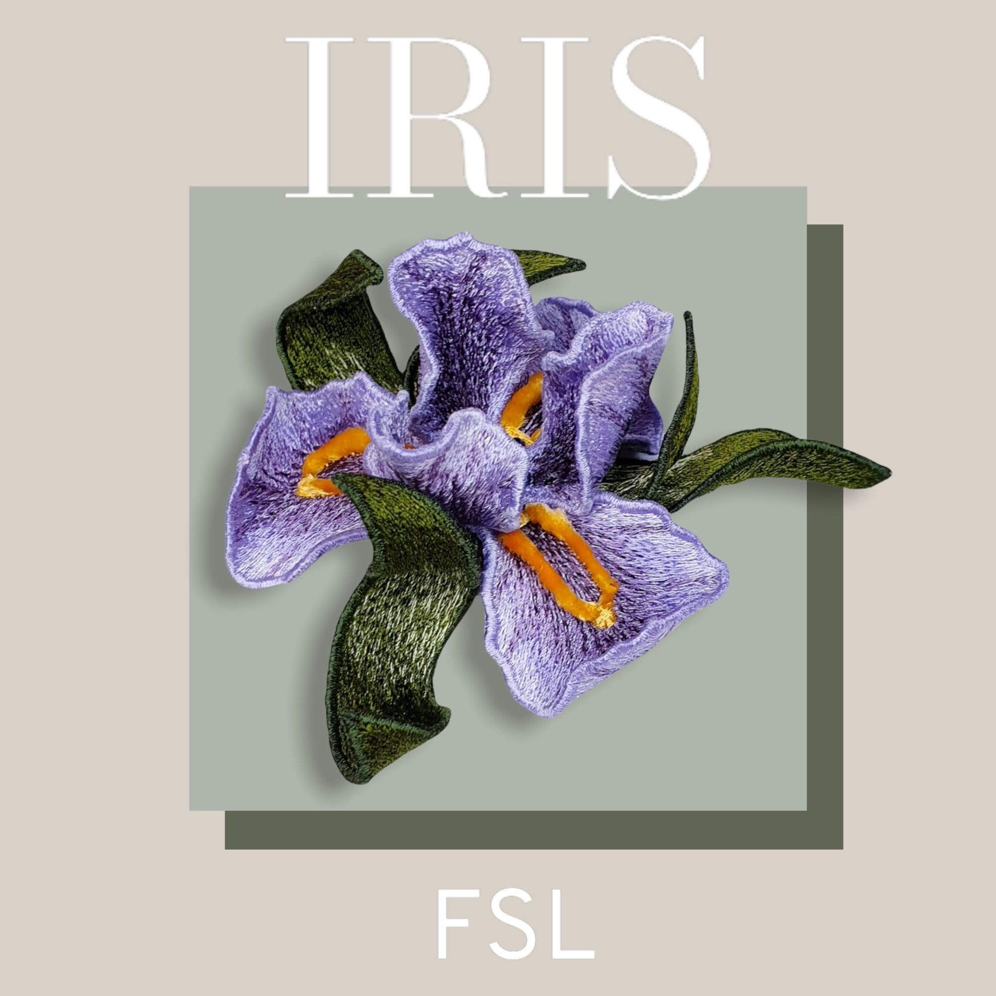 Iris Brooch FSL Machine Embroidery Designs Free Standing Lace ...