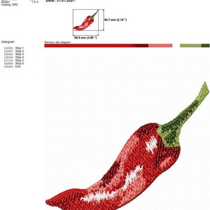 Hot Pepper Set Machine Embroidery Design Applique Pattern Digital ...