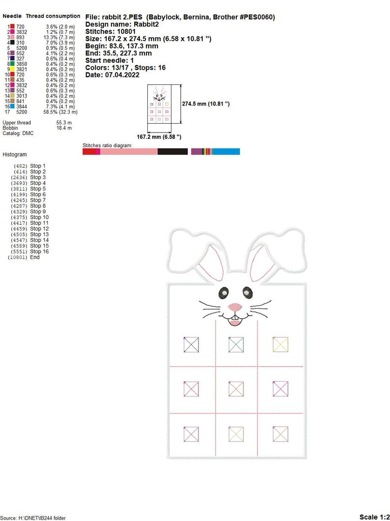 Rabbit Tic Tac Toe Game Machine Embroidery Designs in the Hoop | Etsy