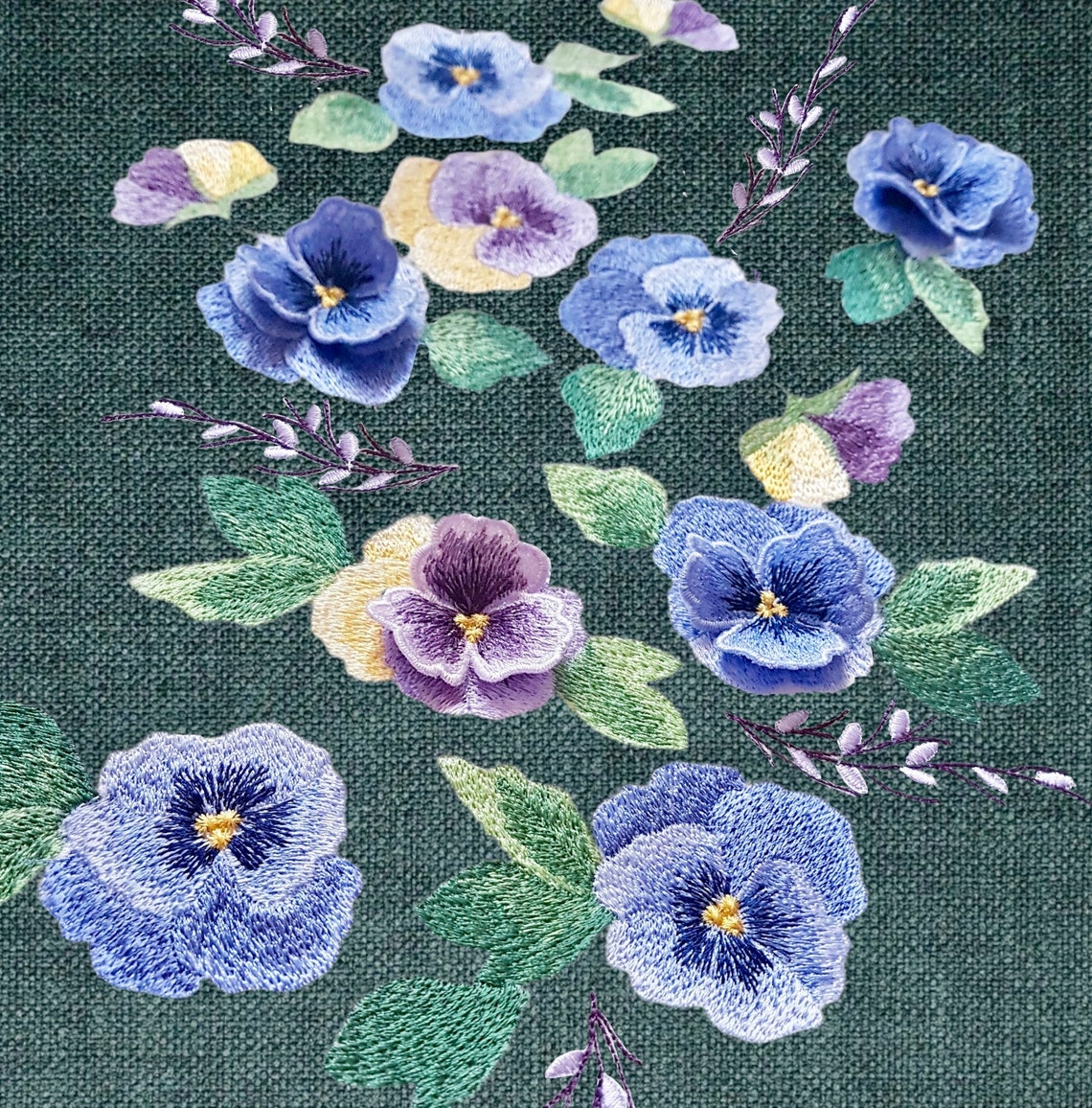 Pansies 3D Flowers Set Machine Embroidery Designs Digital - Etsy