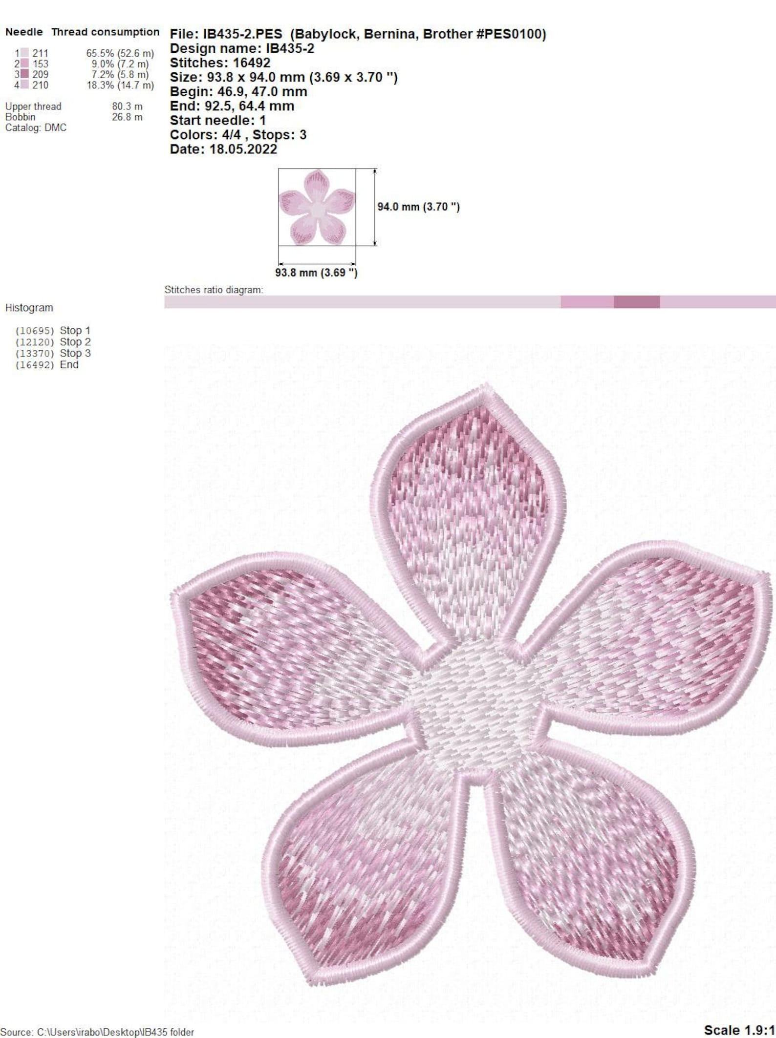 Water Lily FSL Machine Embroidery Design 3D Flower for Making - Etsy