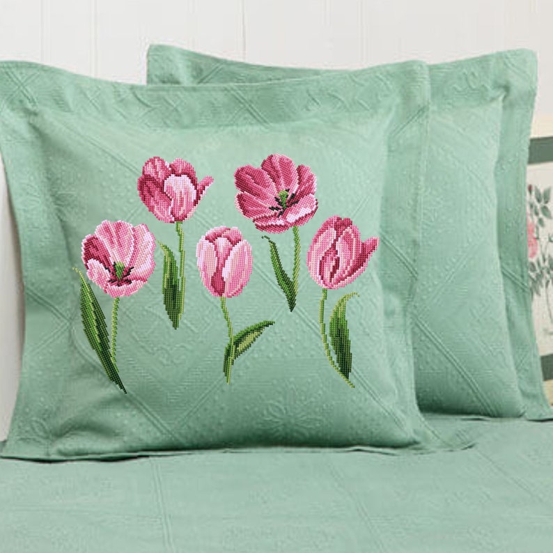 Tulips Cross-stitch Set Patterns Machine Embroidery Designs Digital ...