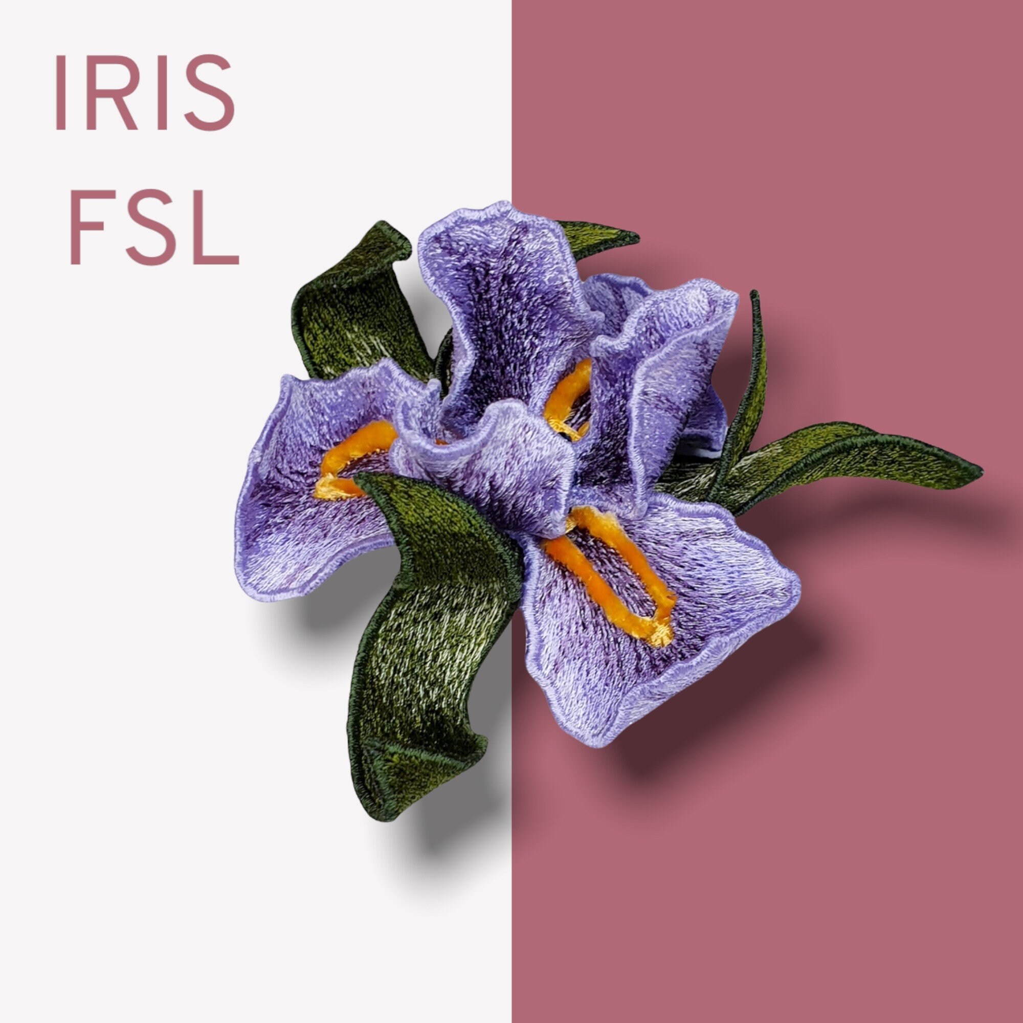 Iris Brooch FSL Machine Embroidery Designs Free Standing Lace ...
