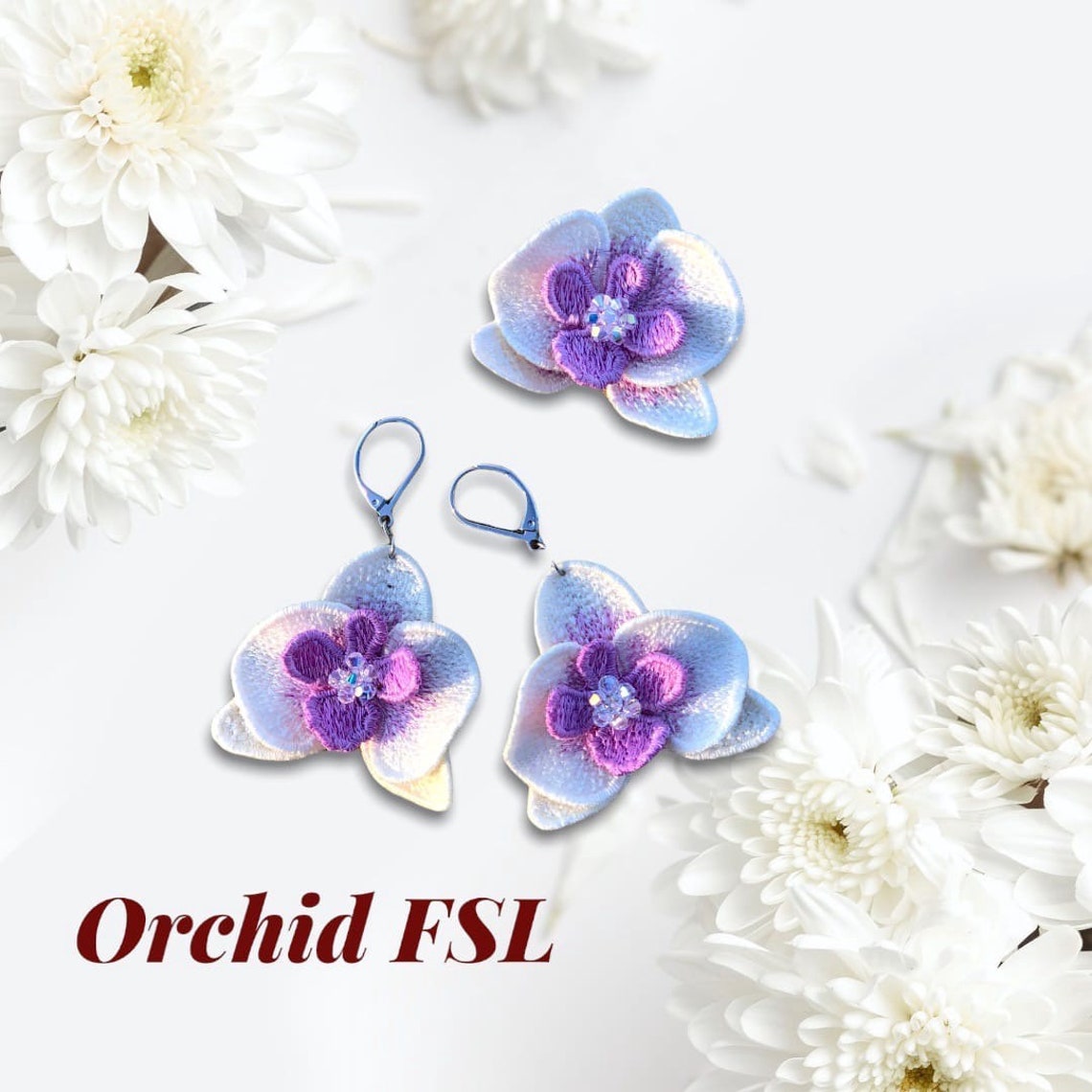 Orchid FSL Machine Embroidery Designs Free Standing Lace Embroidery ...
