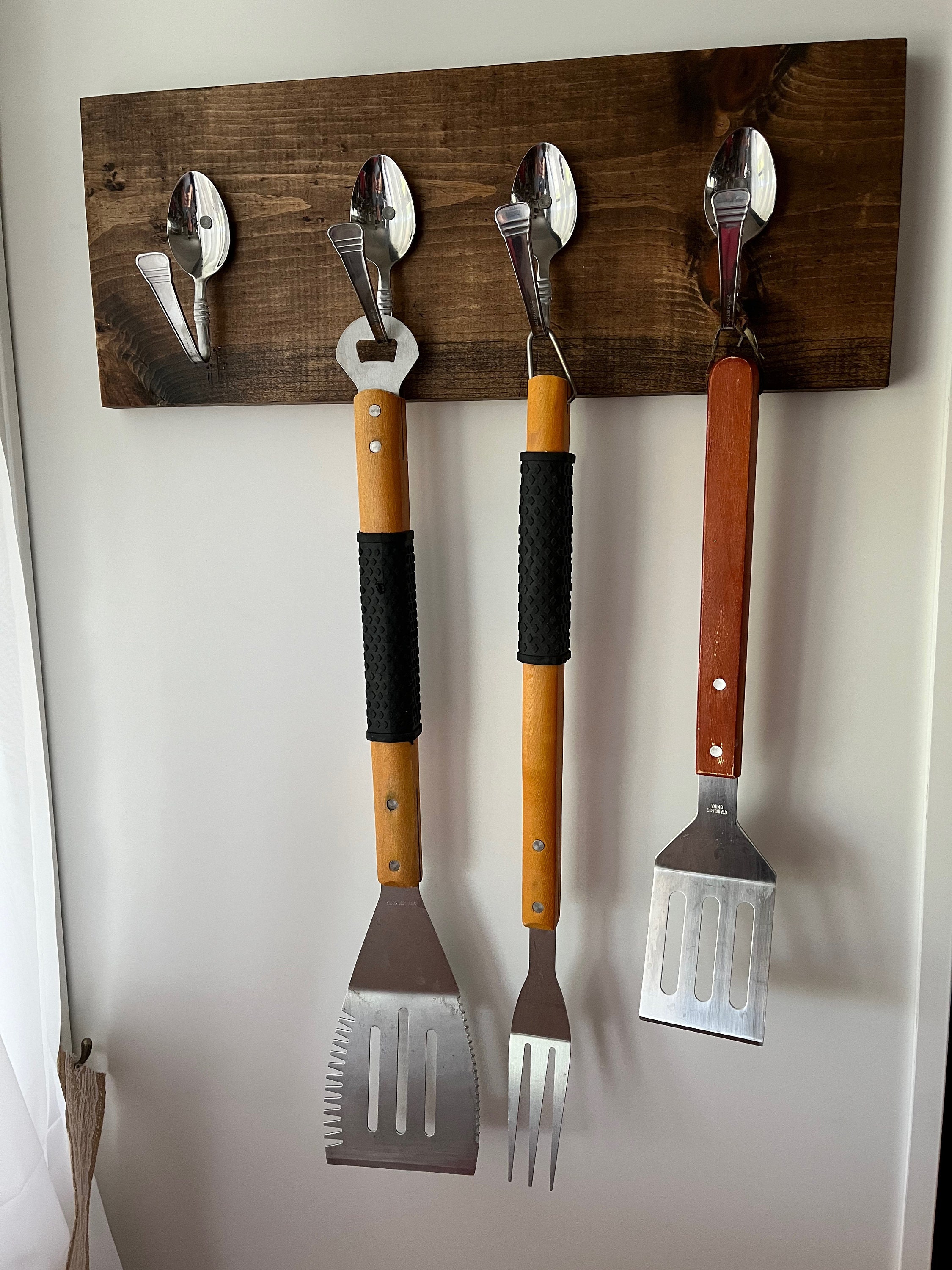 Apron Rack, Utensil Rack, Farmhouse Kitchen Decor, Kitchen Wall Mount ...