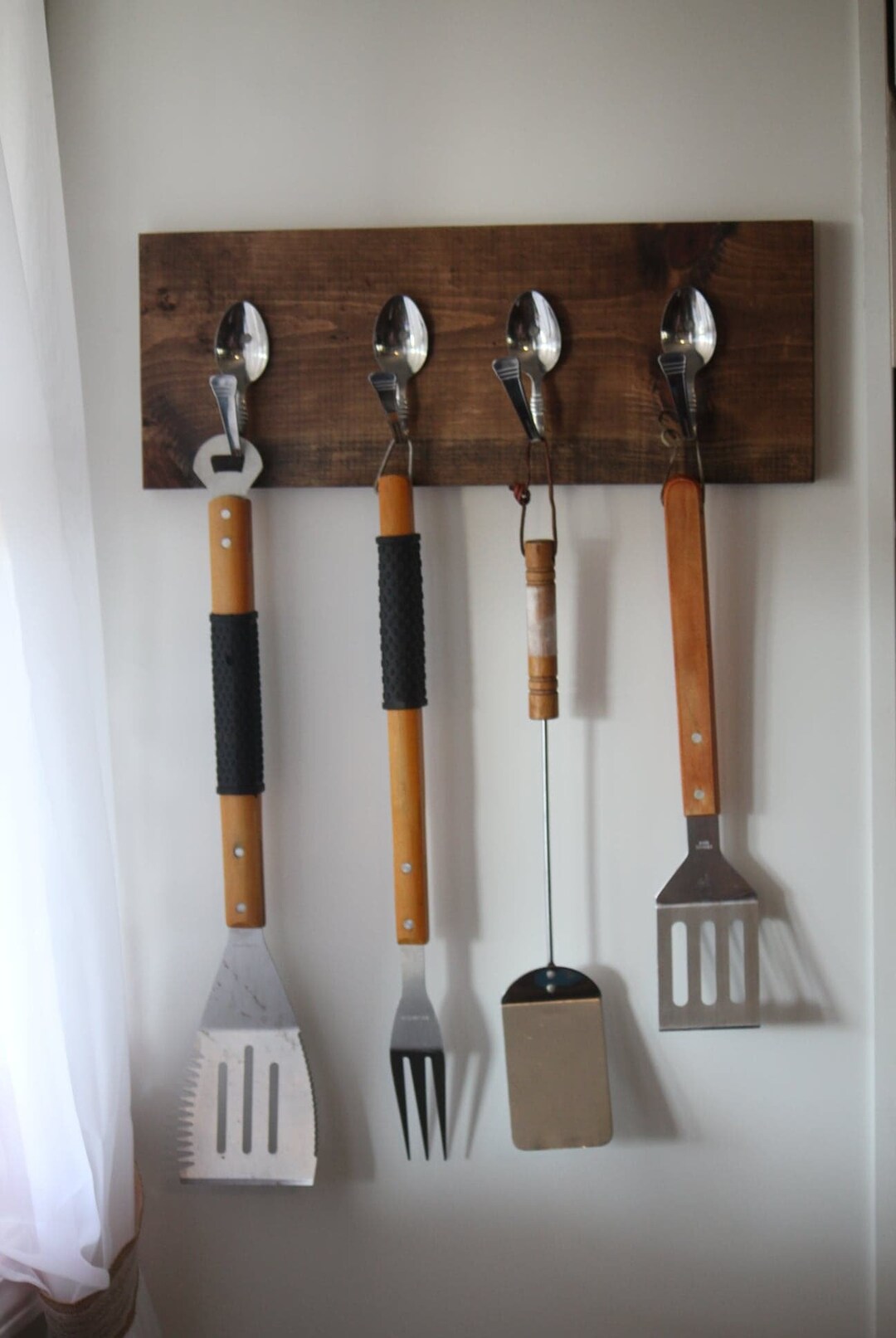 Apron Rack, Utensil Rack, Farmhouse Kitchen Decor, Kitchen Wall Mount ...