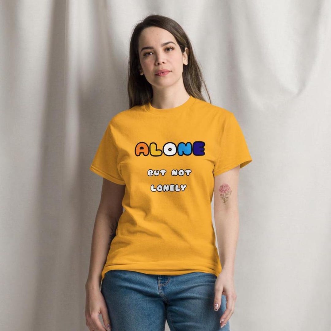 Aroace Aromantic Asexual Pride Shirt: Alone but Not Lonely Unisex Tee ...