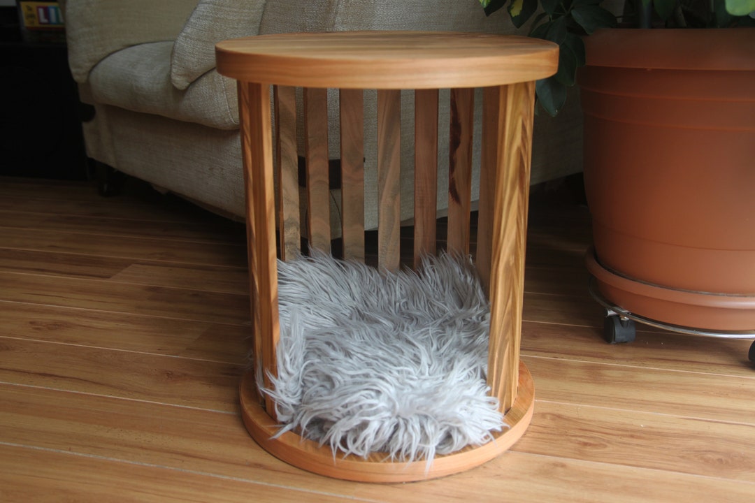 Coffee Table and Cat House Made of Solid Cherry Wood - Etsy