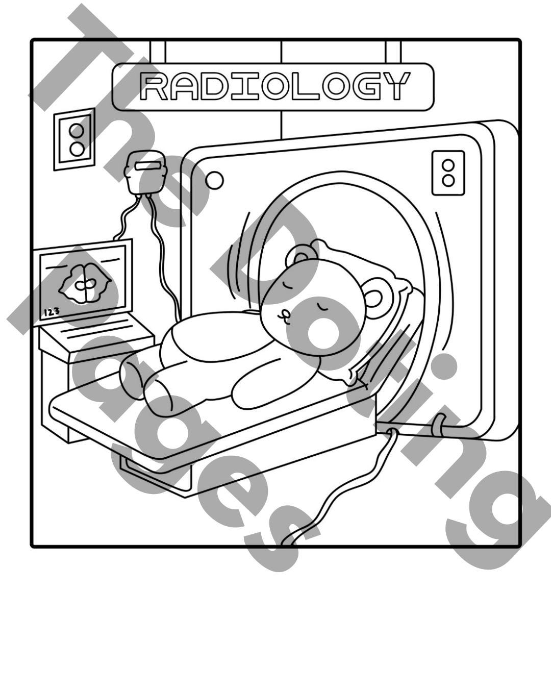 Healthcare in Color - Radiology Coloring Page - Etsy