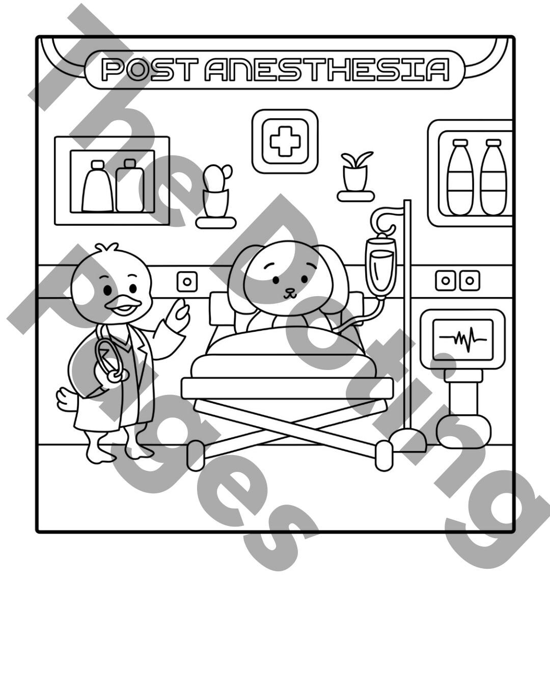 Healthcare in Color - Post Anesthesia Care Unit (PACU) Coloring Page - Etsy