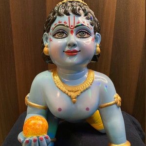 Unique Baby Krishna Statue Size 12inch/laddu Gopal Murti/makhan Chor ...