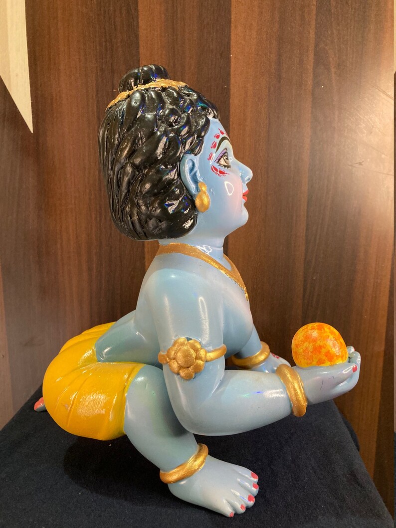 Unique Baby Krishna Statue Size 12inch/laddu Gopal Murti/makhan Chor ...