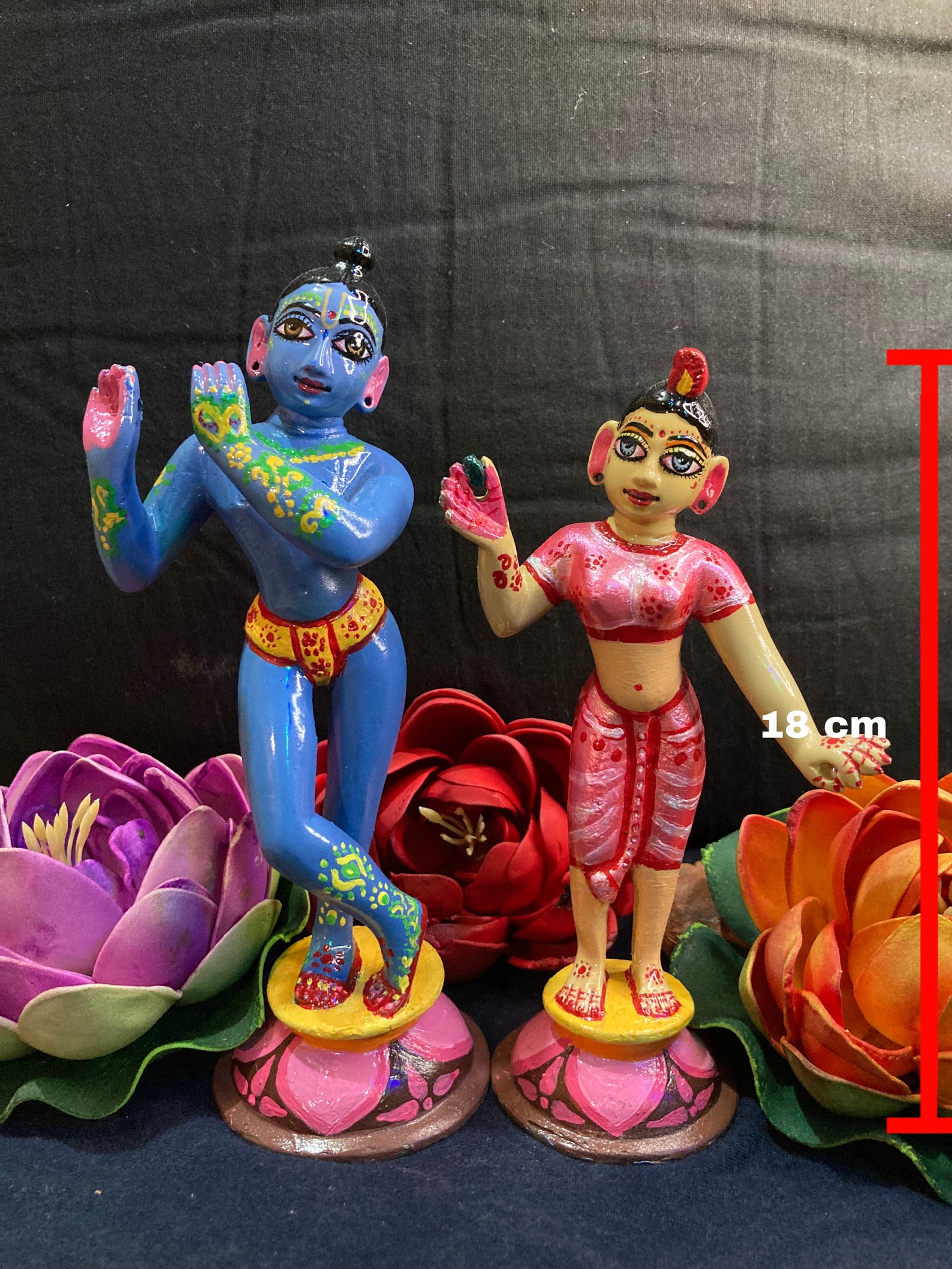 Brass Radha and Krishna Deity for Home Altars & Temples/pure - Etsy