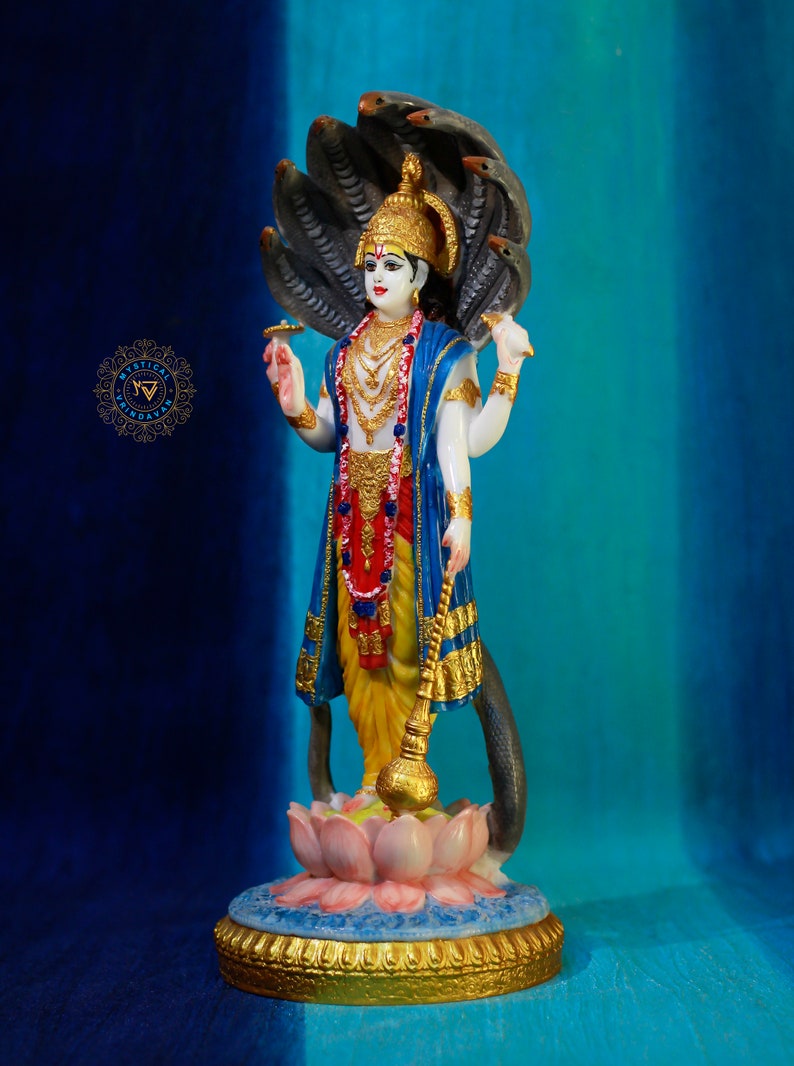 Lord Vishnu Marble Statue for Temple and Home Altars/handmade Deity ...
