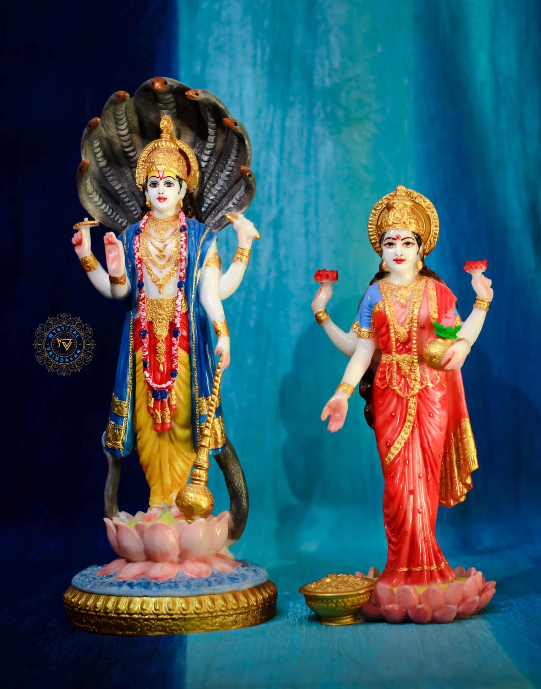 Vishnu and Lakshmi Marble/12/statue for Temple/home Altars/handmade ...