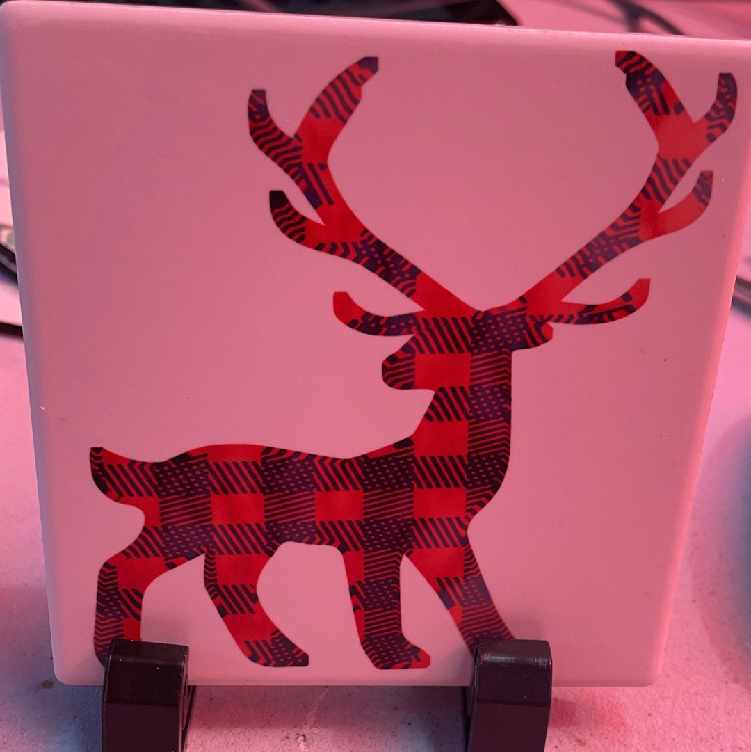 Stag Displayed on Beautiful Ceramic Tile - Etsy