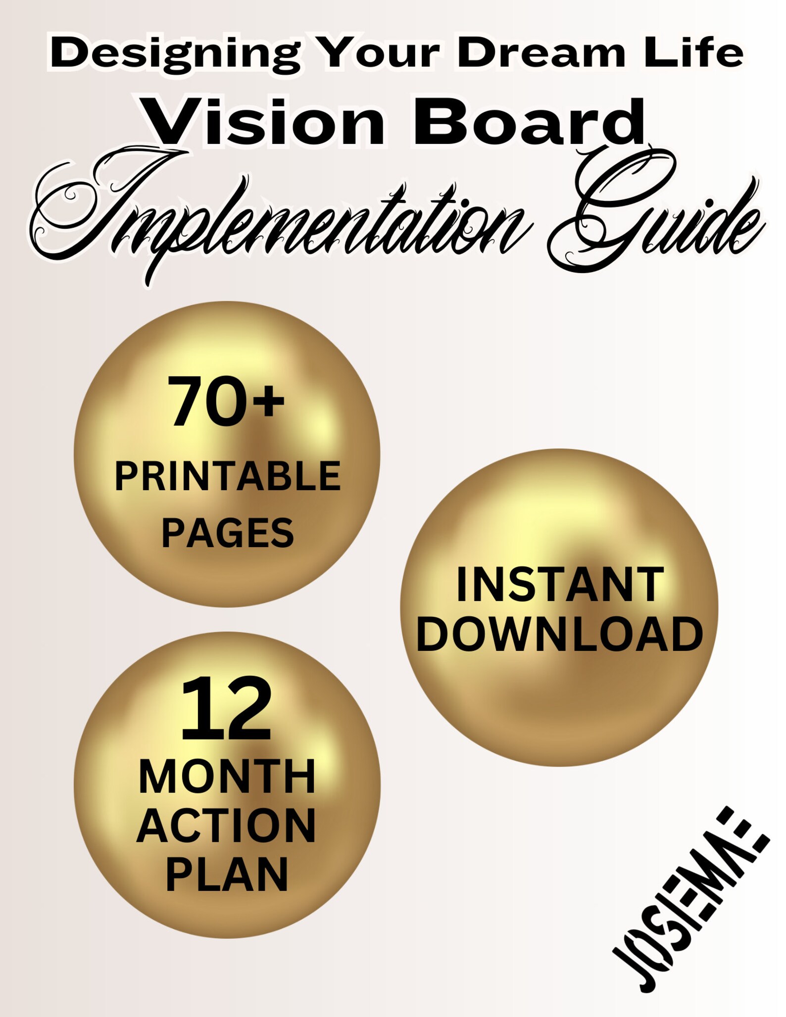 Vision Board Bundle | Vision Board Book & Implementation Guide ...