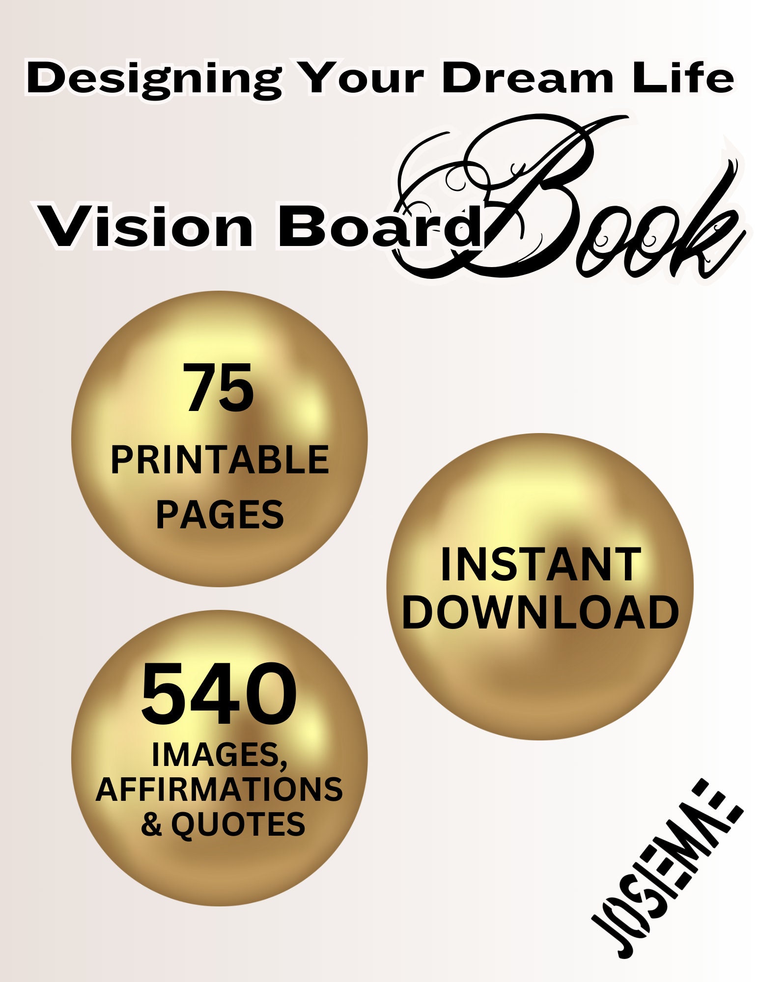 Vision Board Bundle | Vision Board Book & Implementation Guide ...