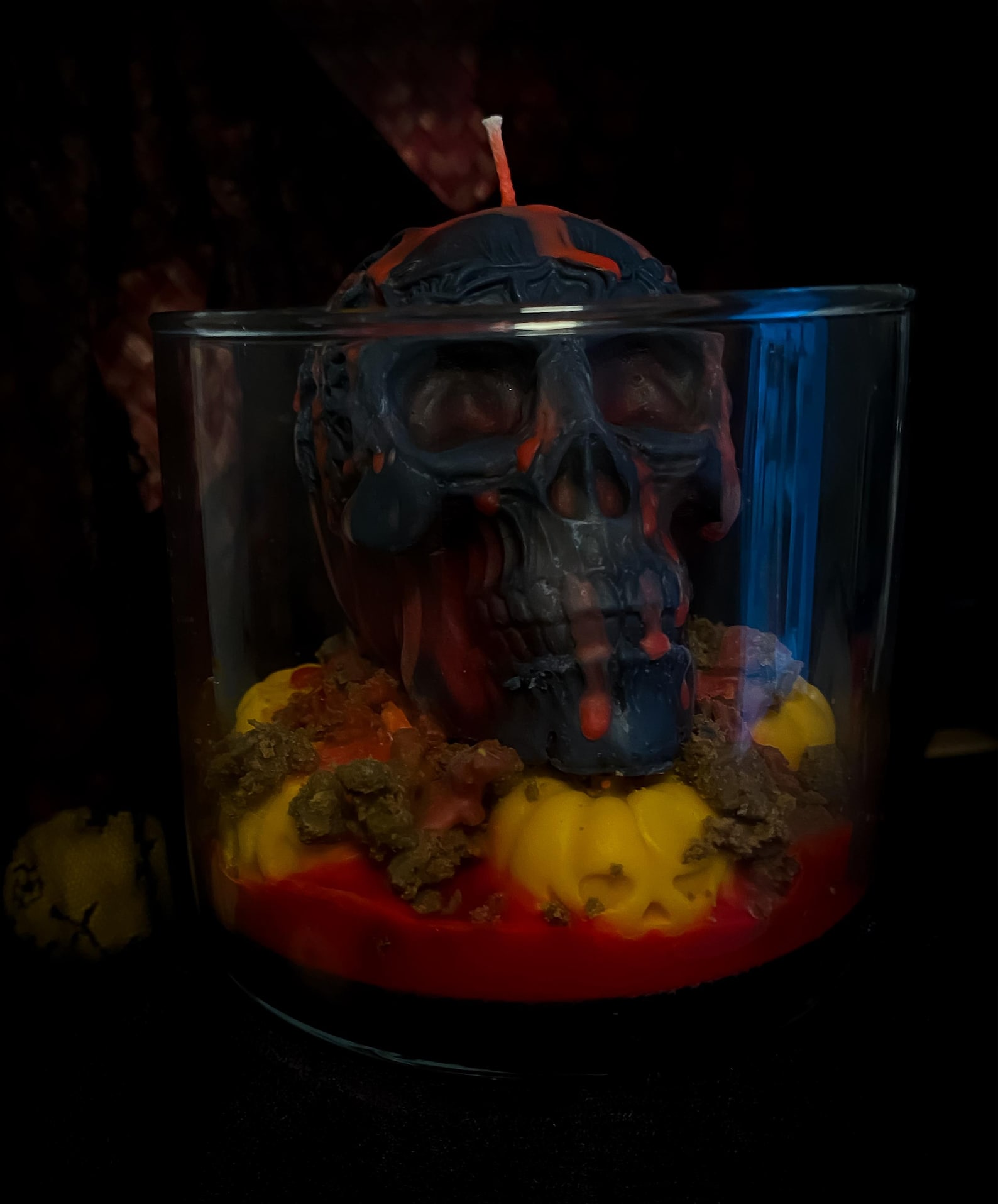 Skeleton Candle, Oversized Skull Candle, Creepy Bleeding Skeleton ...