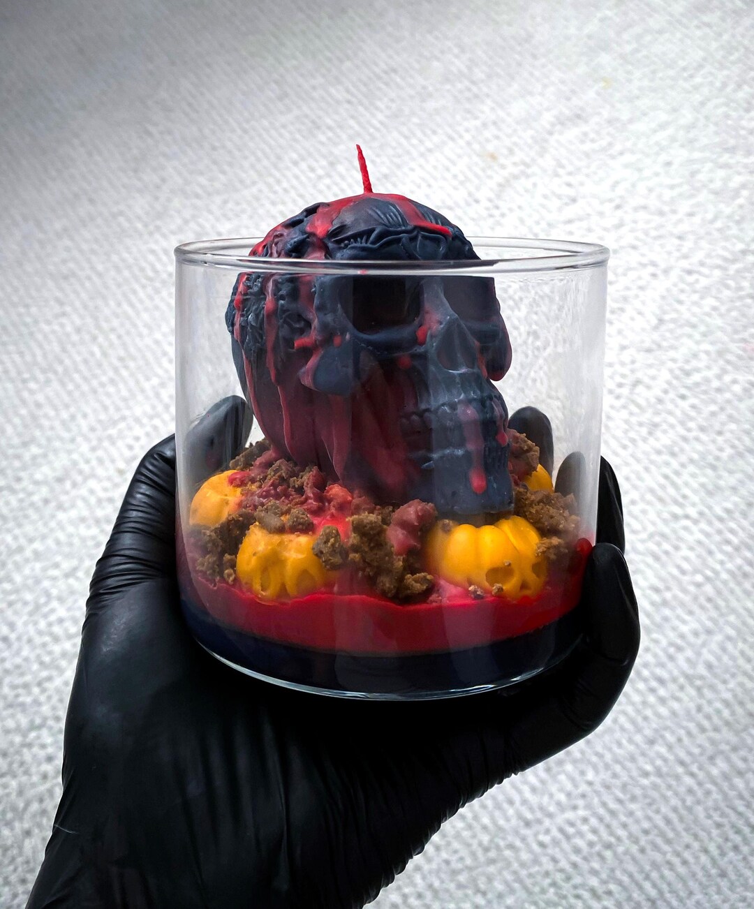 Skeleton Candle, Oversized Skull Candle, Creepy Bleeding Skeleton ...