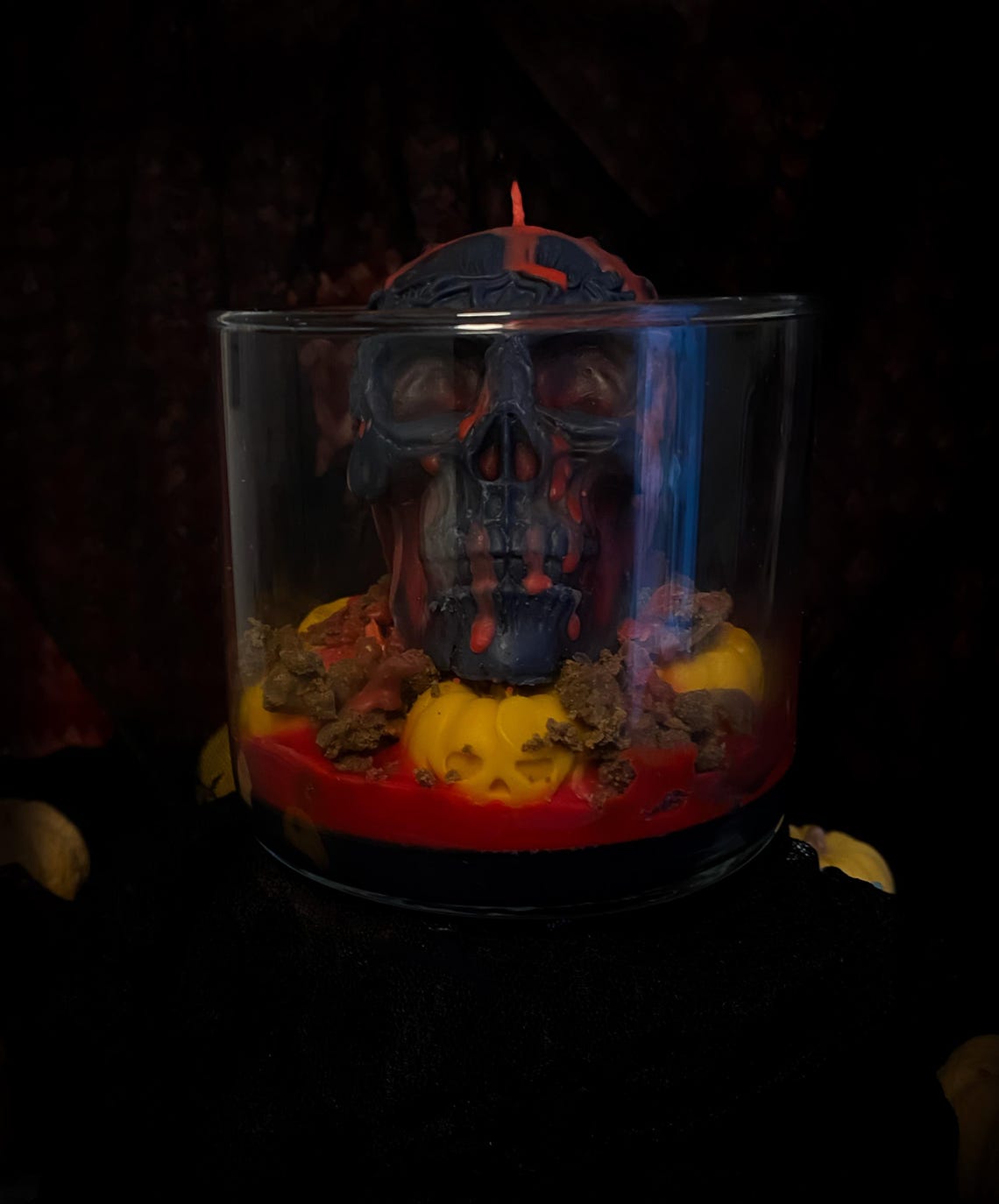 Skeleton Candle, Oversized Skull Candle, Creepy Bleeding Skeleton ...