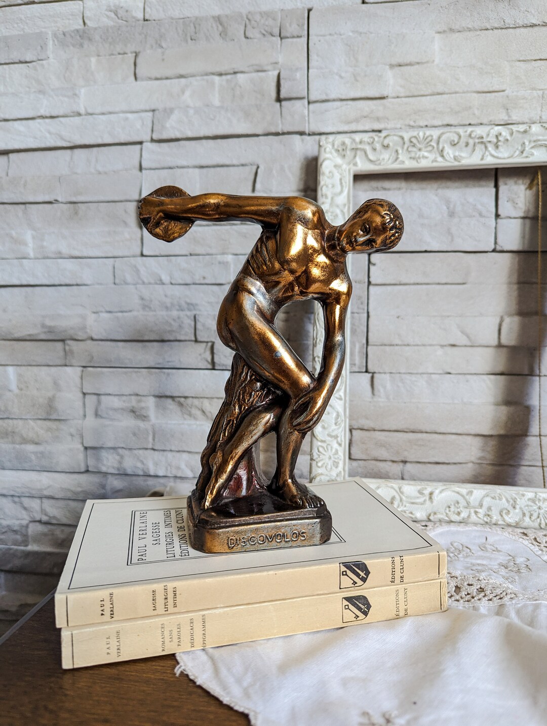 Vintage Metal the Discus Thrower Statue Athlete Statue - Etsy