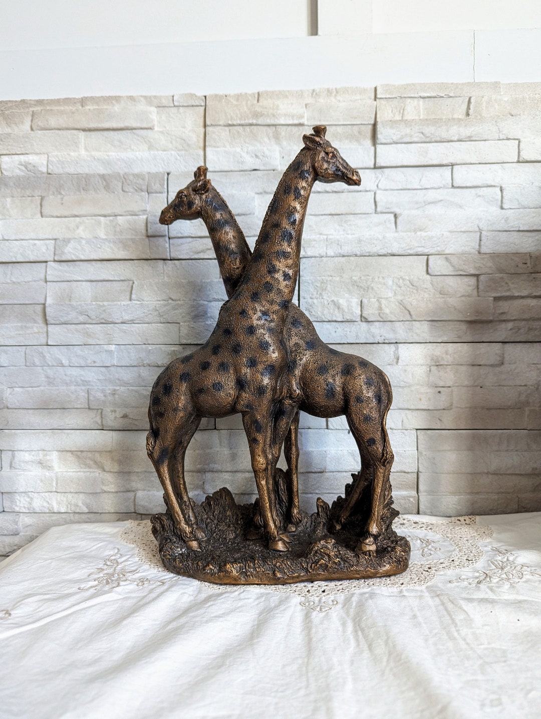 Large Giraffe Statue by Austin Productions Vintage Home Decor - Etsy