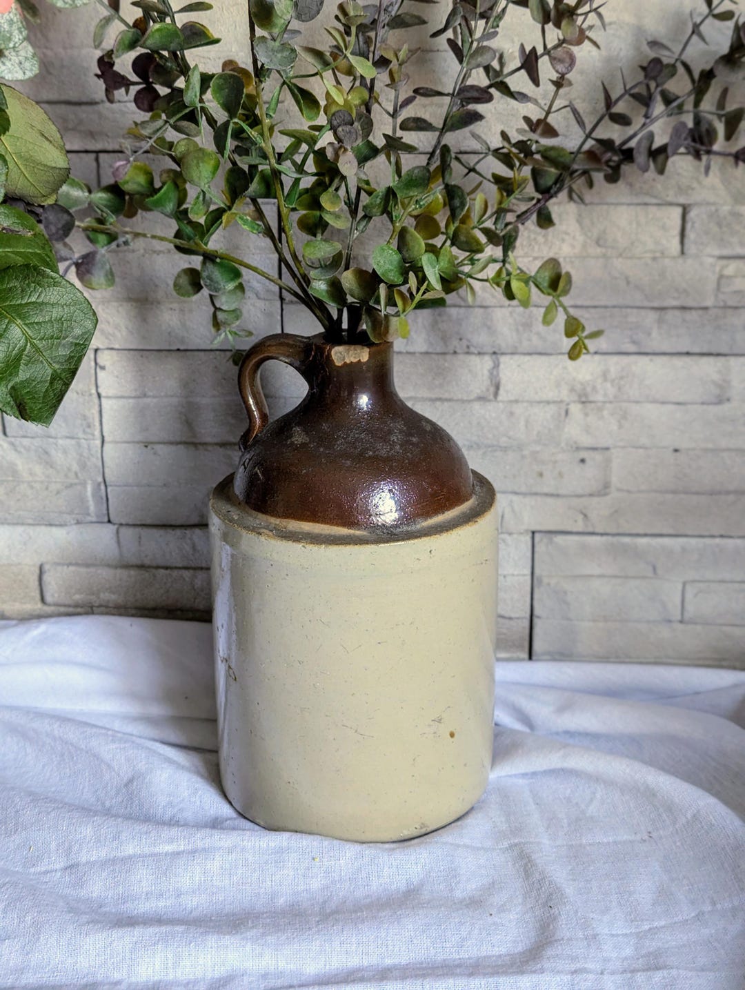 Antique Stoneware Jug Rustic Decoration - Etsy