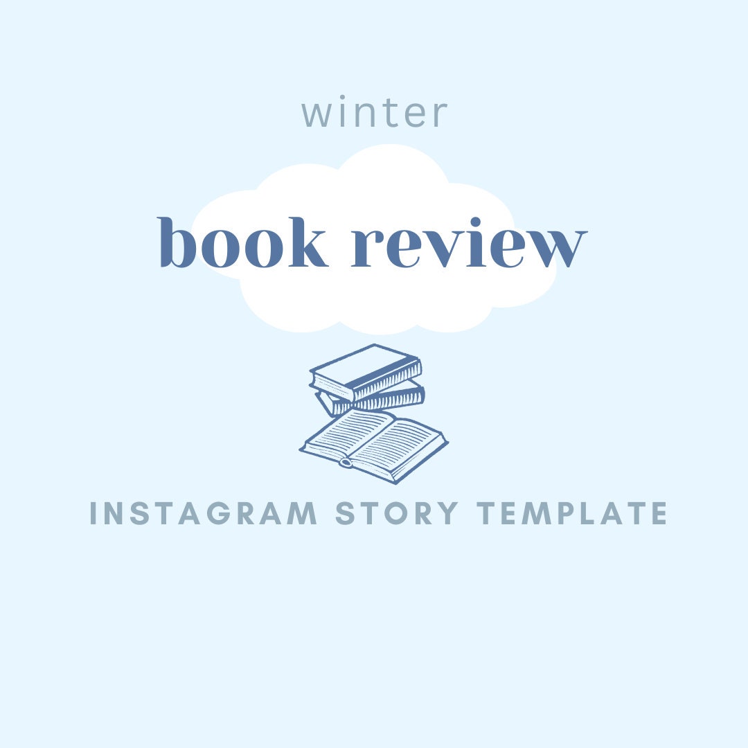Book Review Template Instagram Story For Bookstagram Winter Etsy