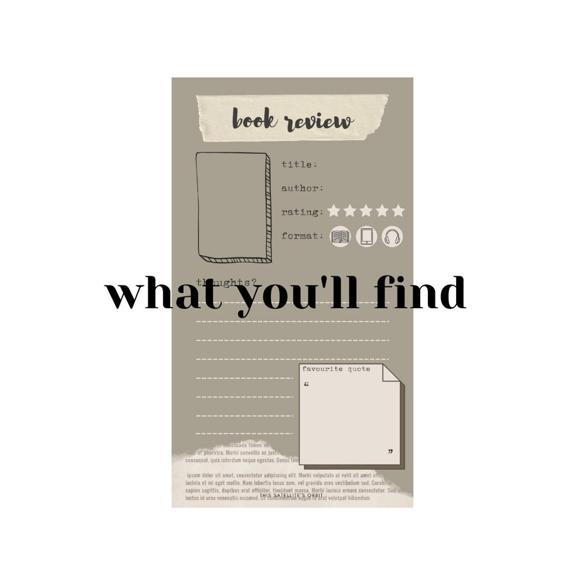 Book Review Template Instagram Story for Bookstagram - Etsy